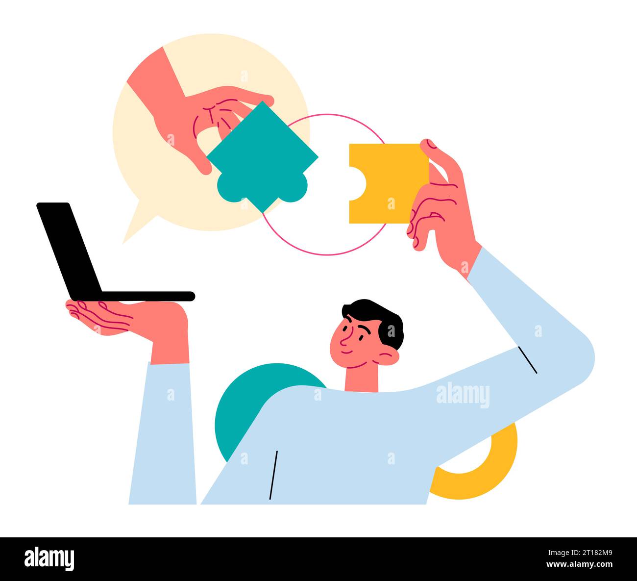 Put puzzle together Stock Vector Images - Alamy