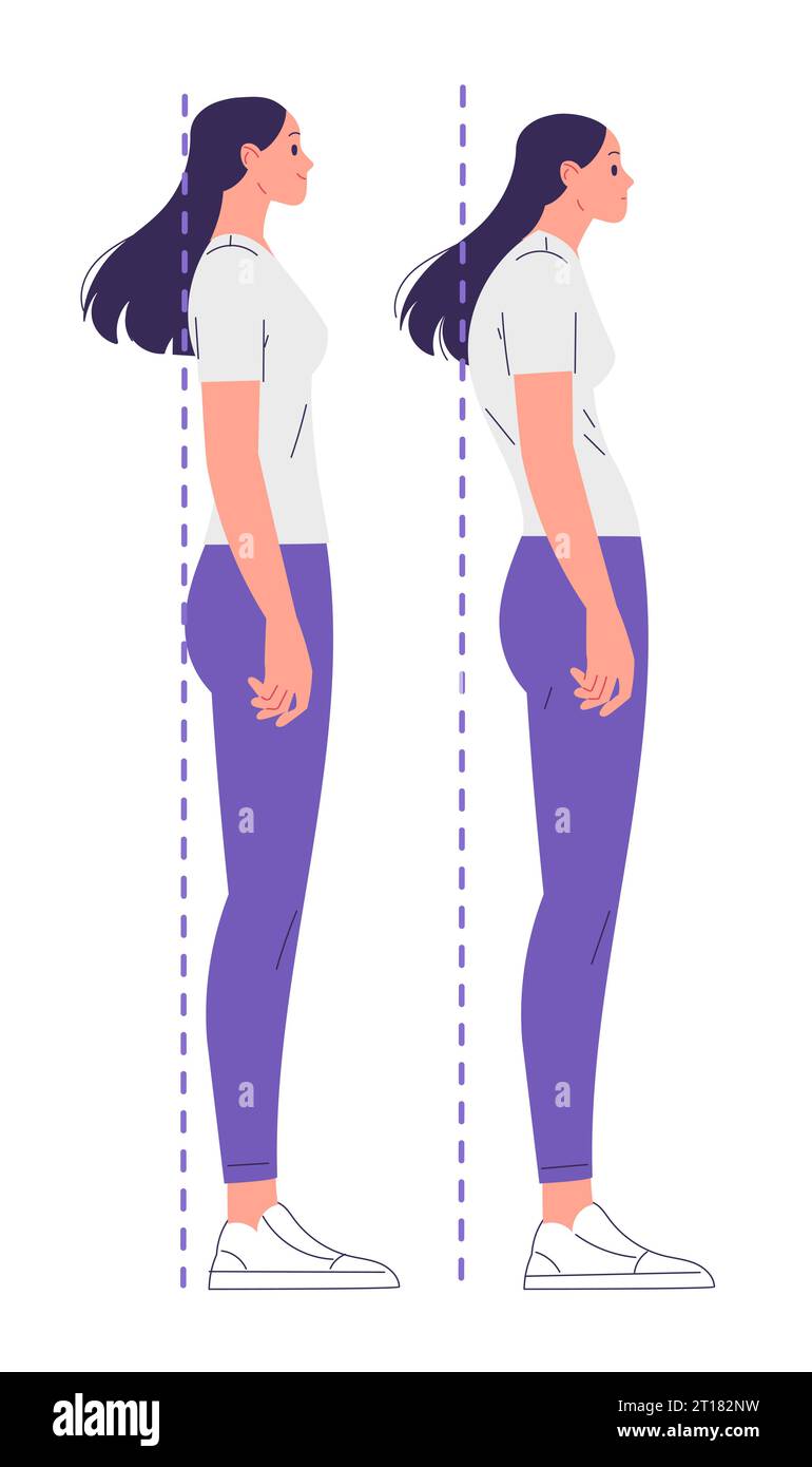 Woman slouching standing Cut Out Stock Images & Pictures - Alamy