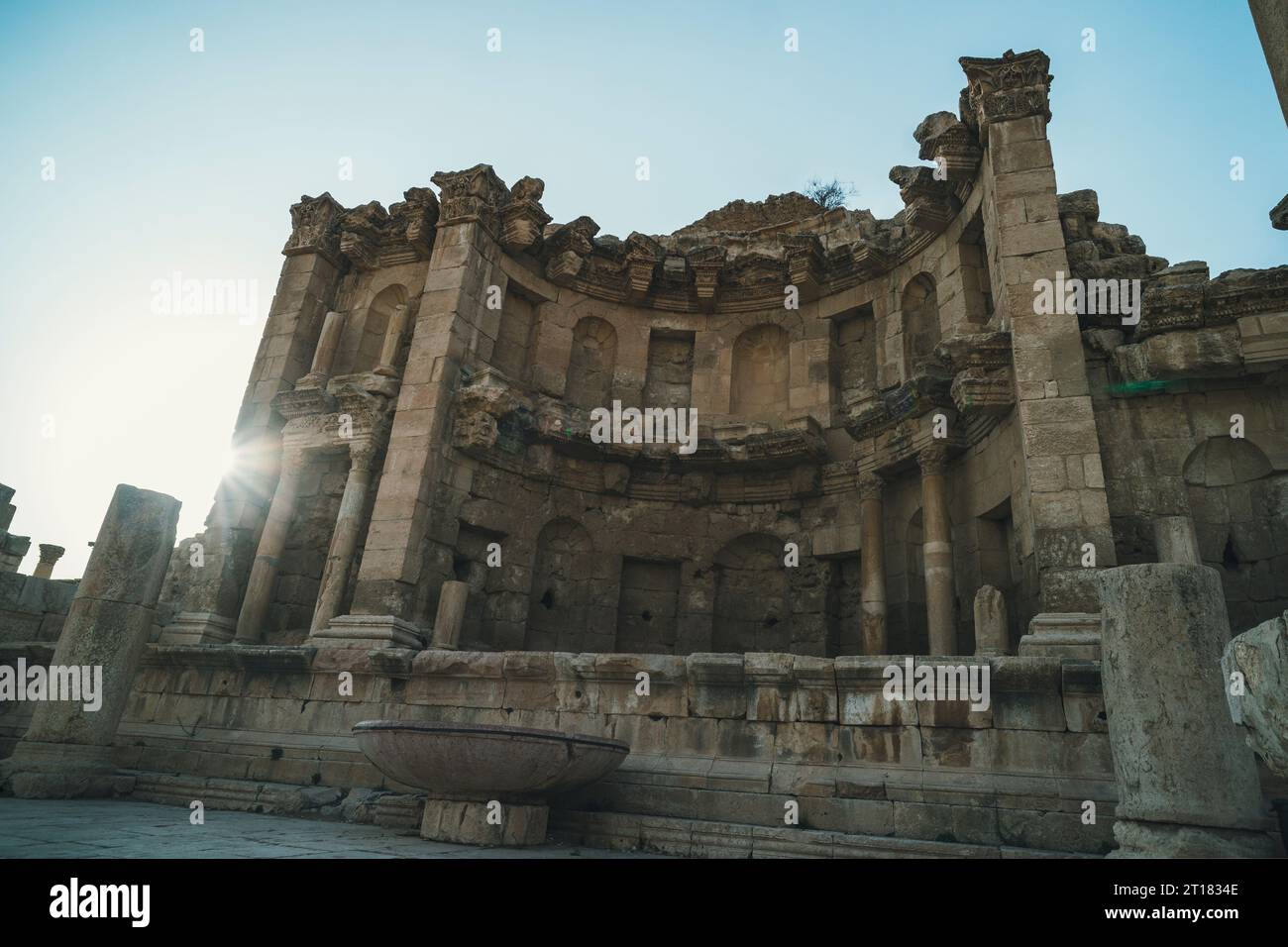 Nymphaeum in Jerash, Jordan. ancient Jordanian city of Gerasa. ancient ...