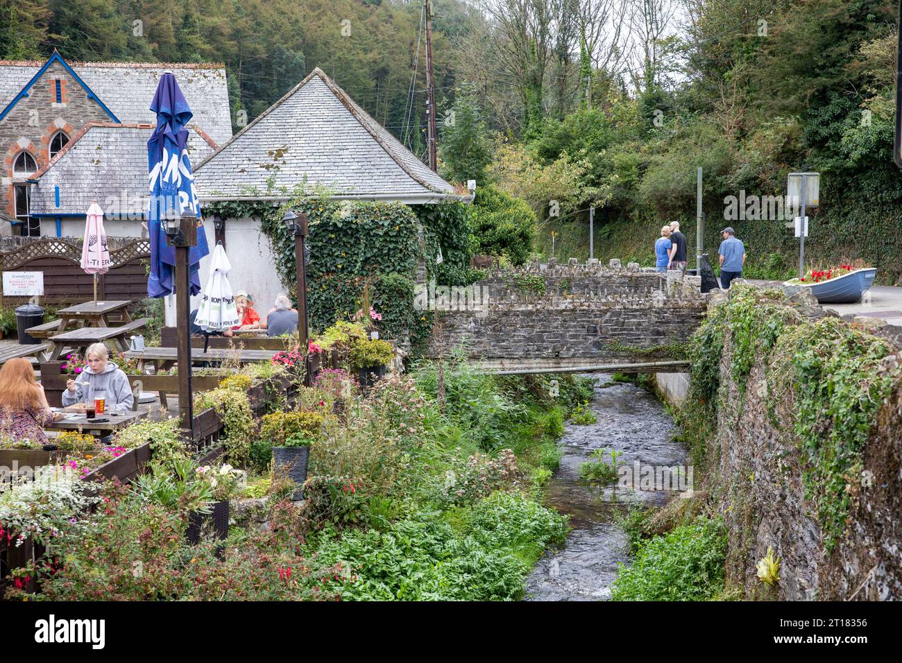 The Crumplehorn Inn & Mill in Polperro village,Cornwall,England,UK ...