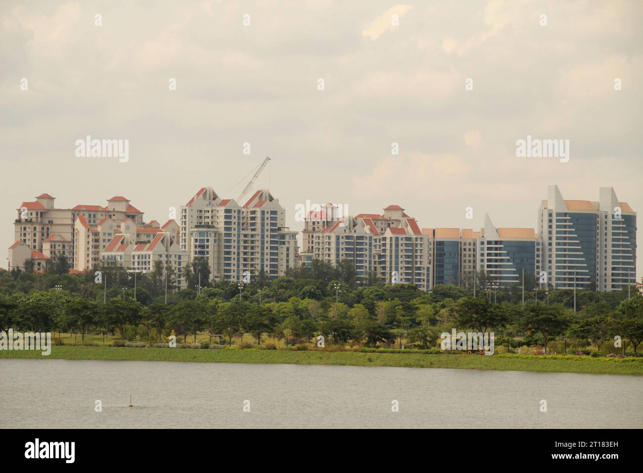 A stunning view of the buildings in the suburbs of Cardiff, Wales Stock ...