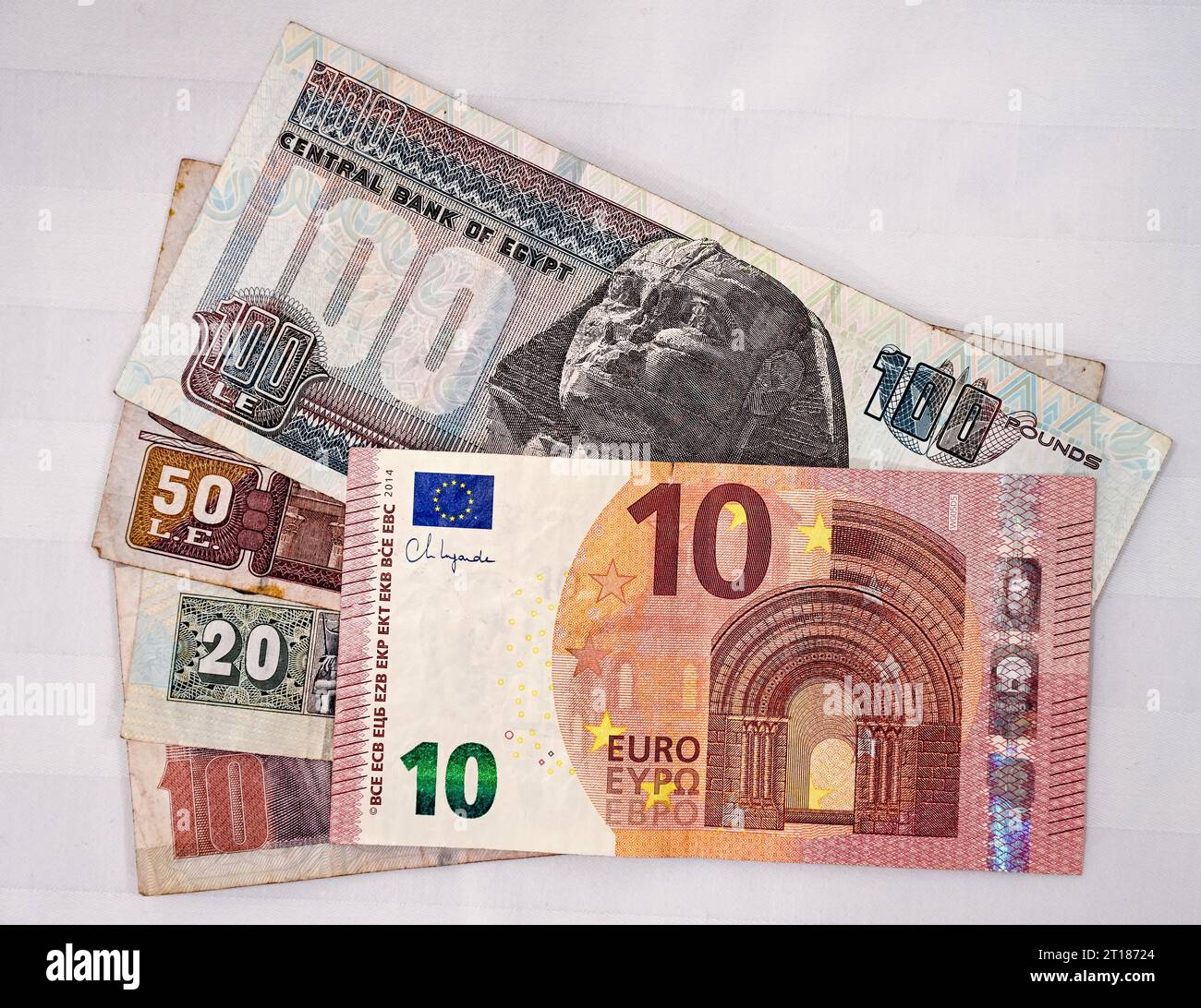 Banknoten gyptische Pfund Euro Stock Photo Alamy