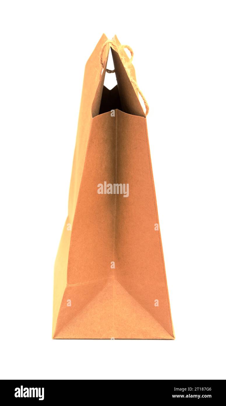 Fully reciclable paperboard gift bag isolated on white background Stock ...