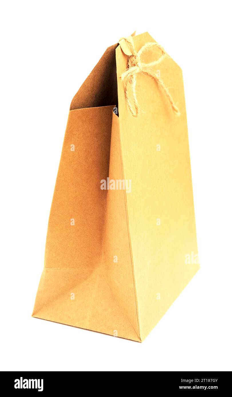 Fully reciclable paperboard gift bag isolated on white background Stock ...