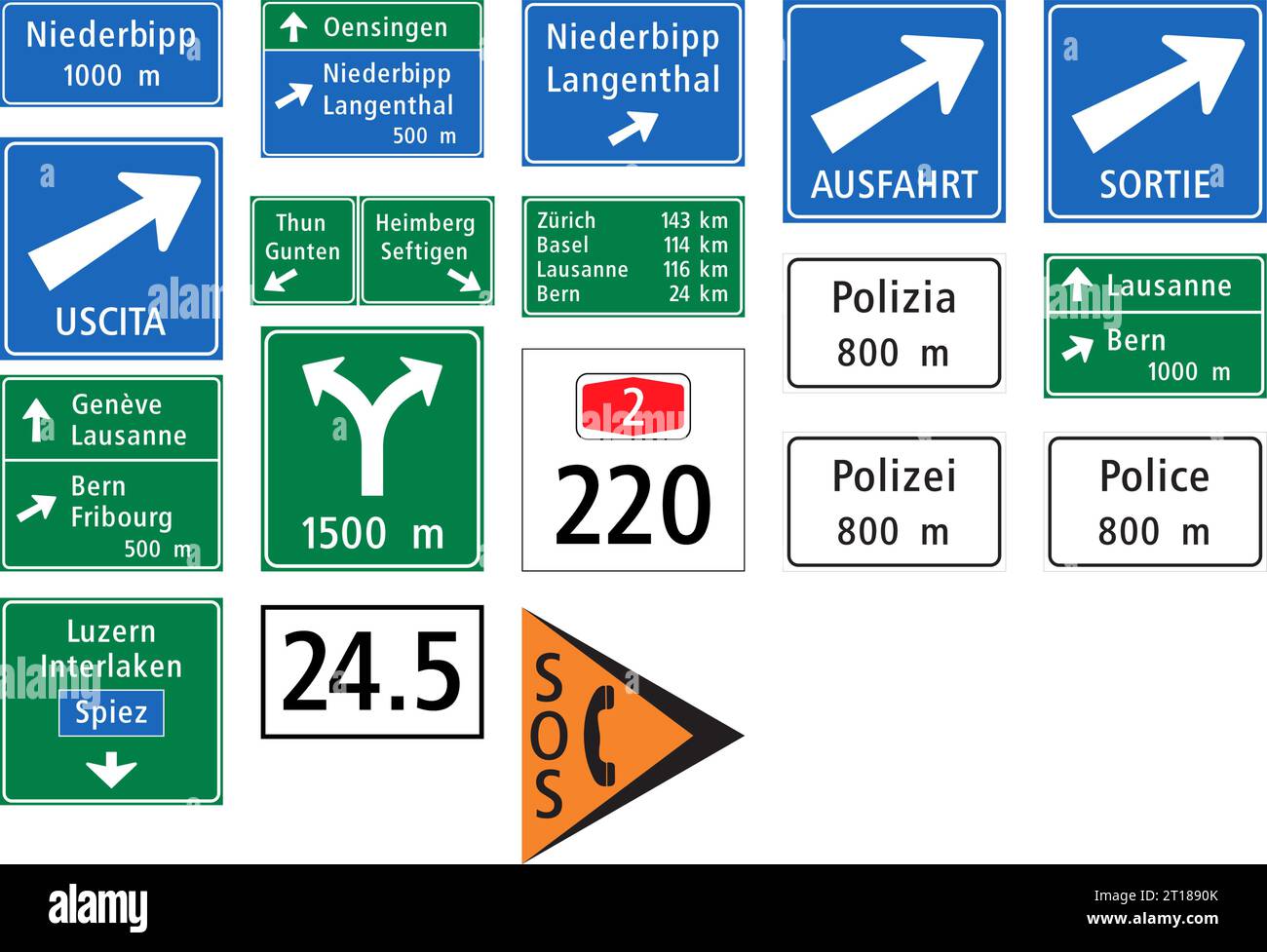 Routing indication signs on motorways and expressways, Road signs in ...