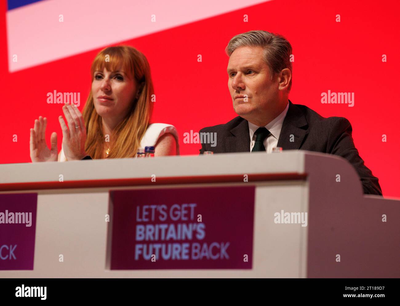 Labour Leader, Sir Keir Starmer with Deputy Leader Angela Rayner at the ...