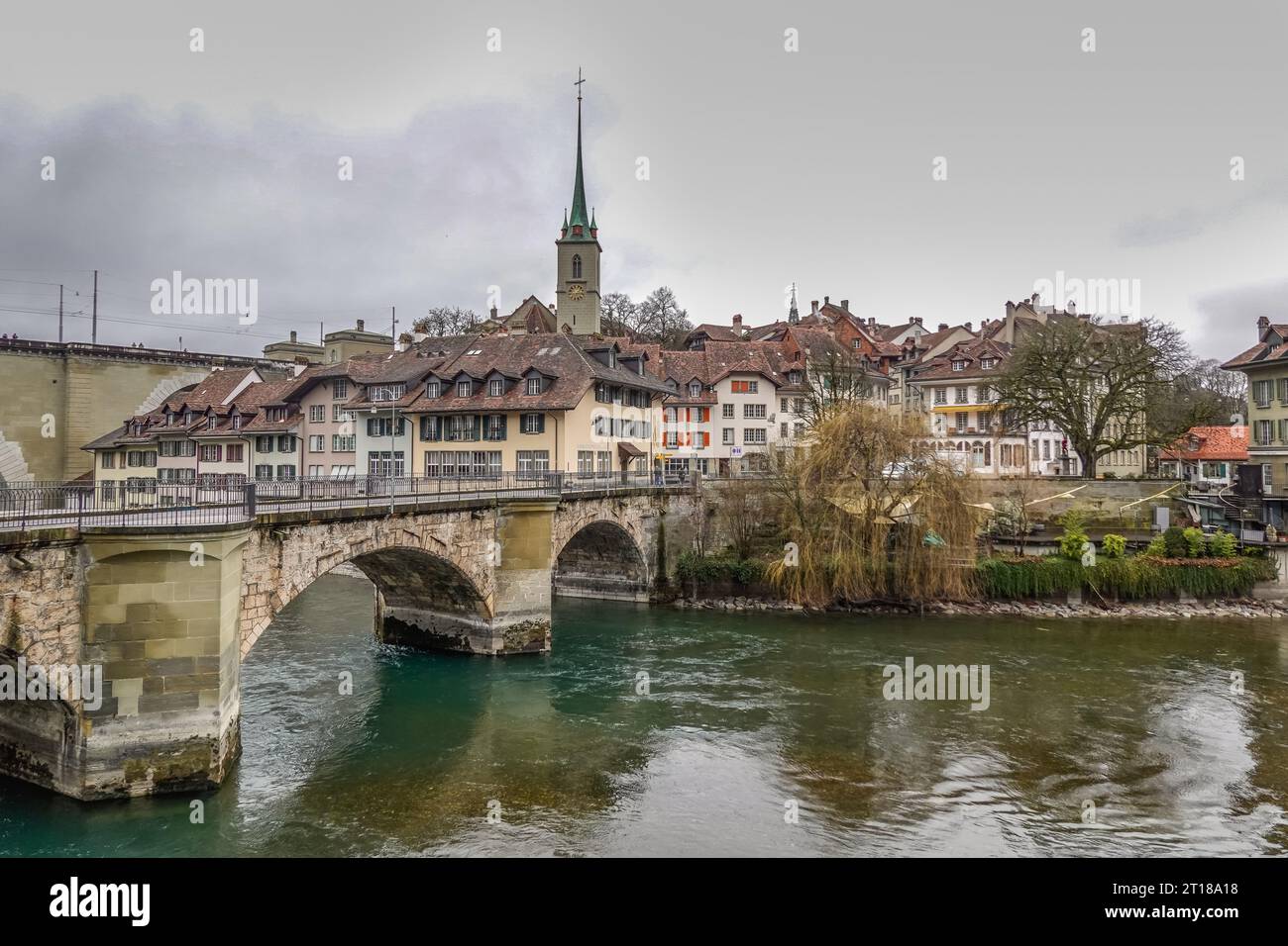 Untertorbrücke, Aare, Stadtpanorama, Altstadt, Bern, Schweiz Stock ...