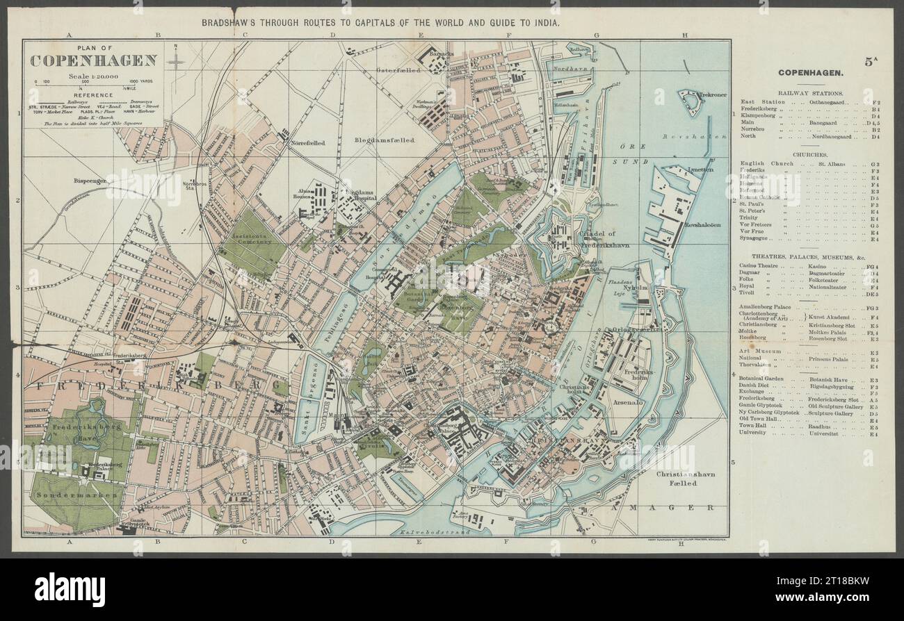 Copenhagen map hi-res stock photography and images - Alamy