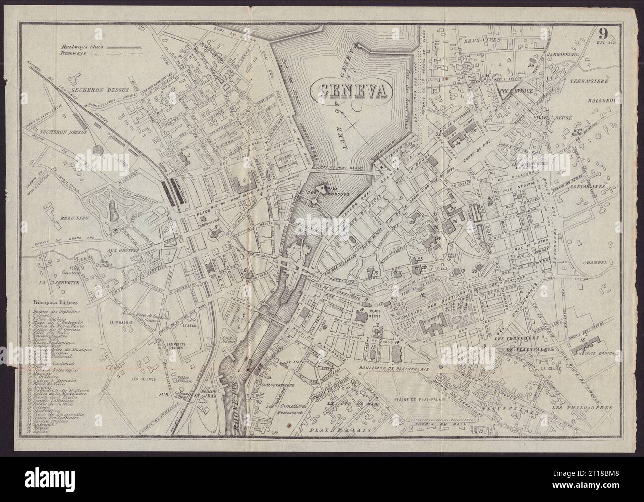 Map of geneva switzerland hi-res stock photography and images - Alamy