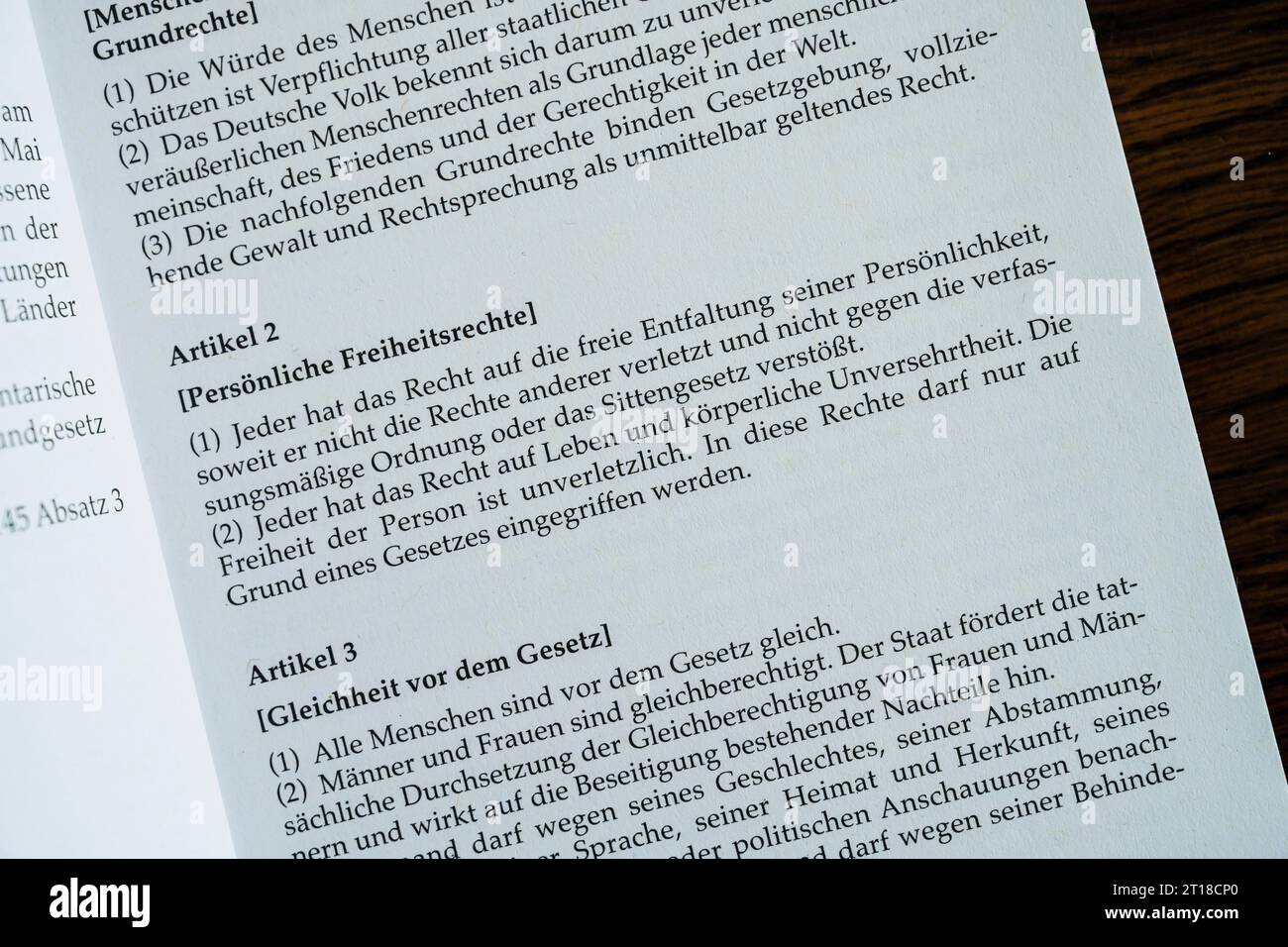 Artikel 2 persönliche Freiheitsrechte, Grundgesetz der Bundesrepublik ...