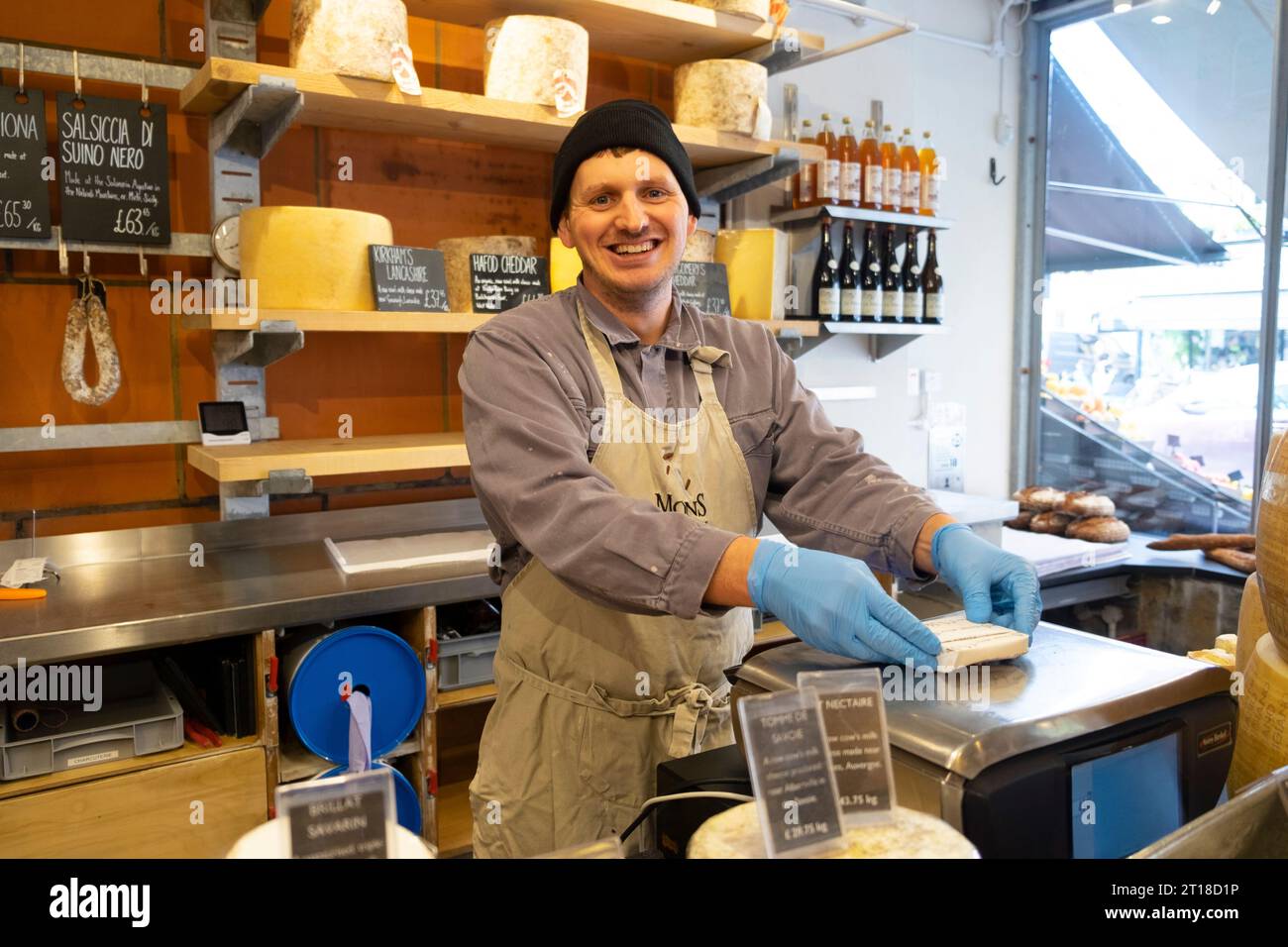 Interior view of Mons Cheesemongers shop on Lordship Lane in Dulwich ...
