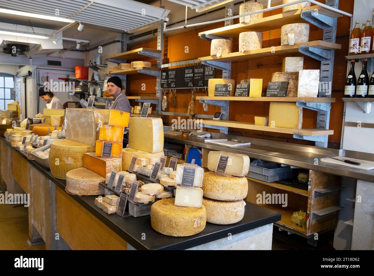 Interior view of Mons Cheesemongers specialist cheese seller shop on ...