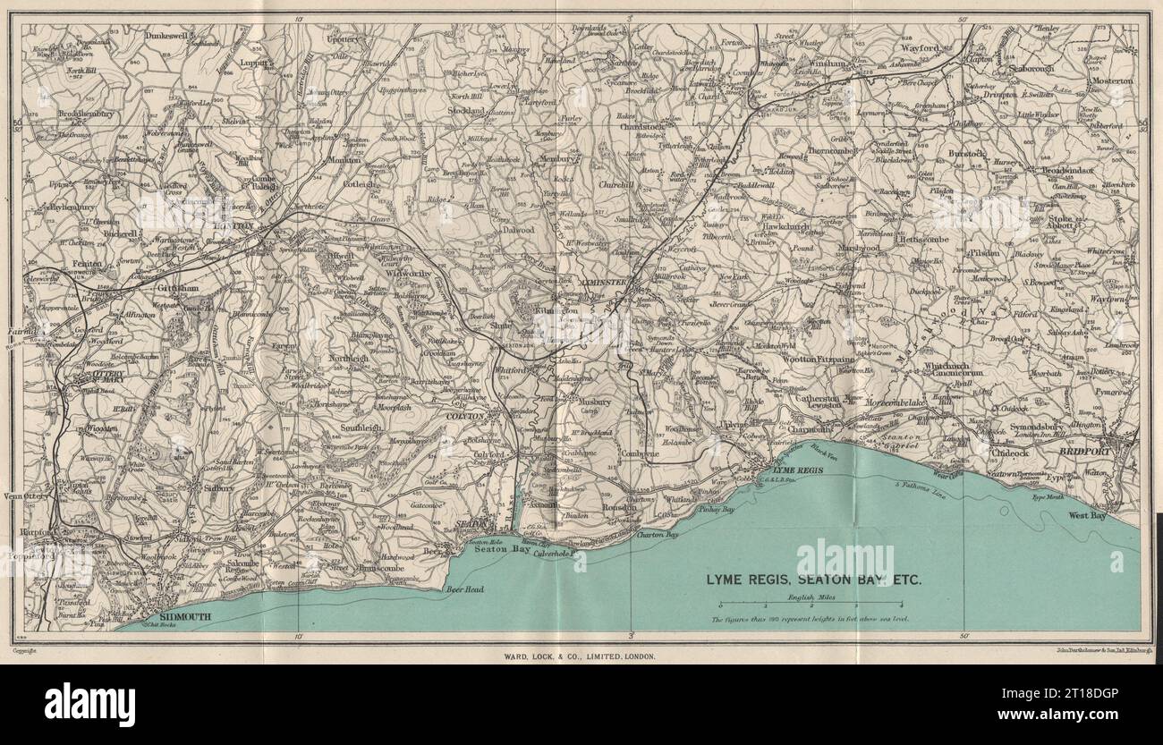 Jurassic coast map hi-res stock photography and images - Alamy