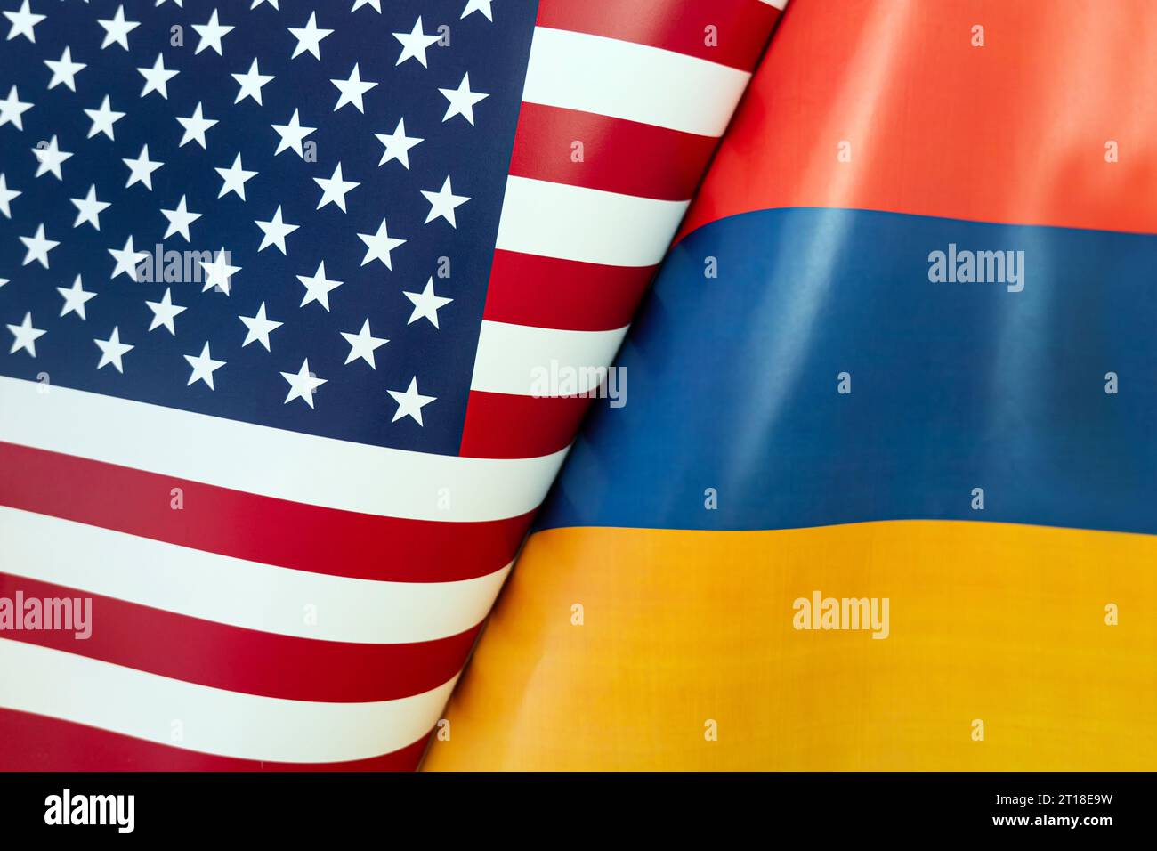 Flags of the usa and azerbaijan. The concept of international relations ...