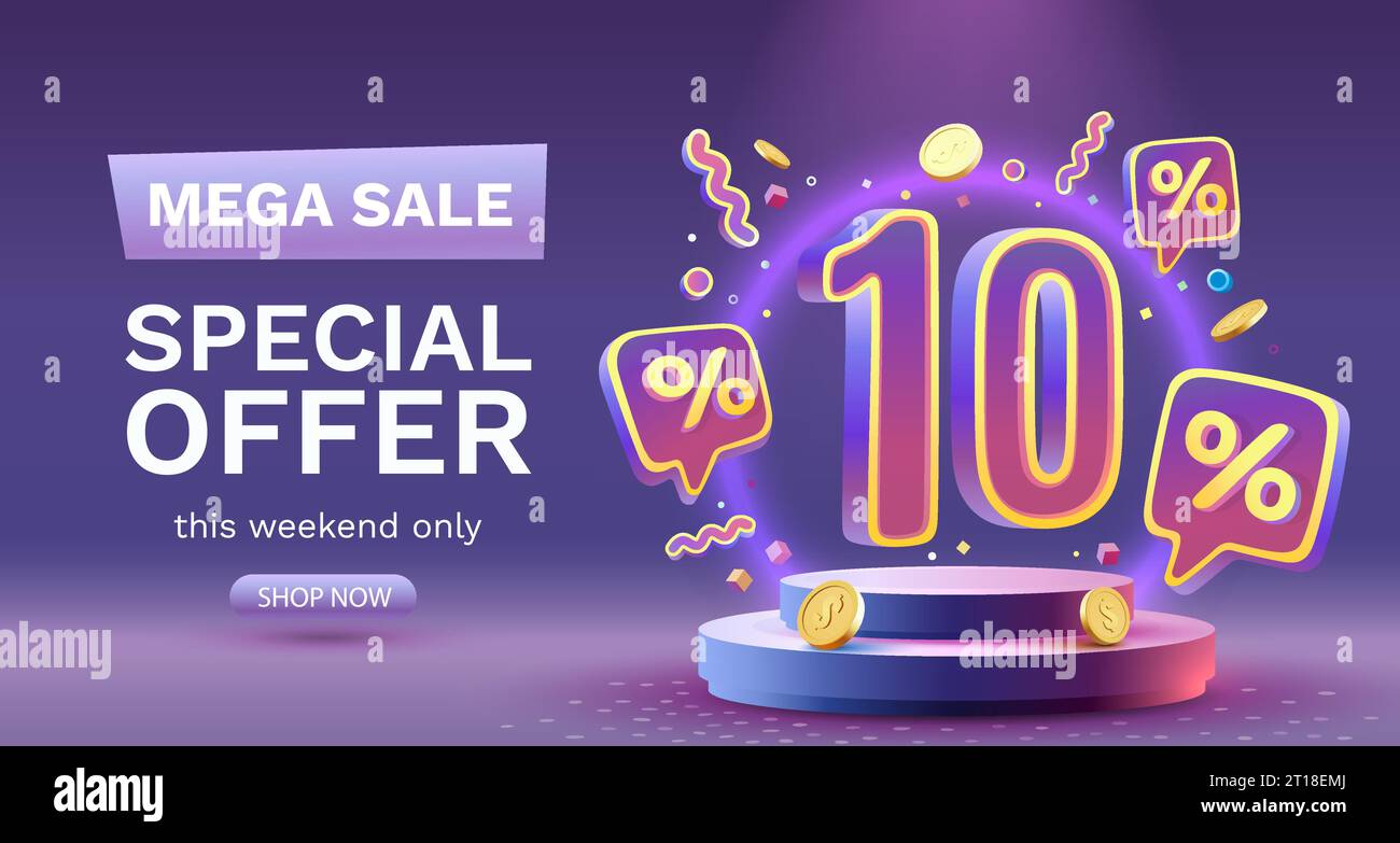 10 off sale banner sign board hi-res stock photography and images - Alamy