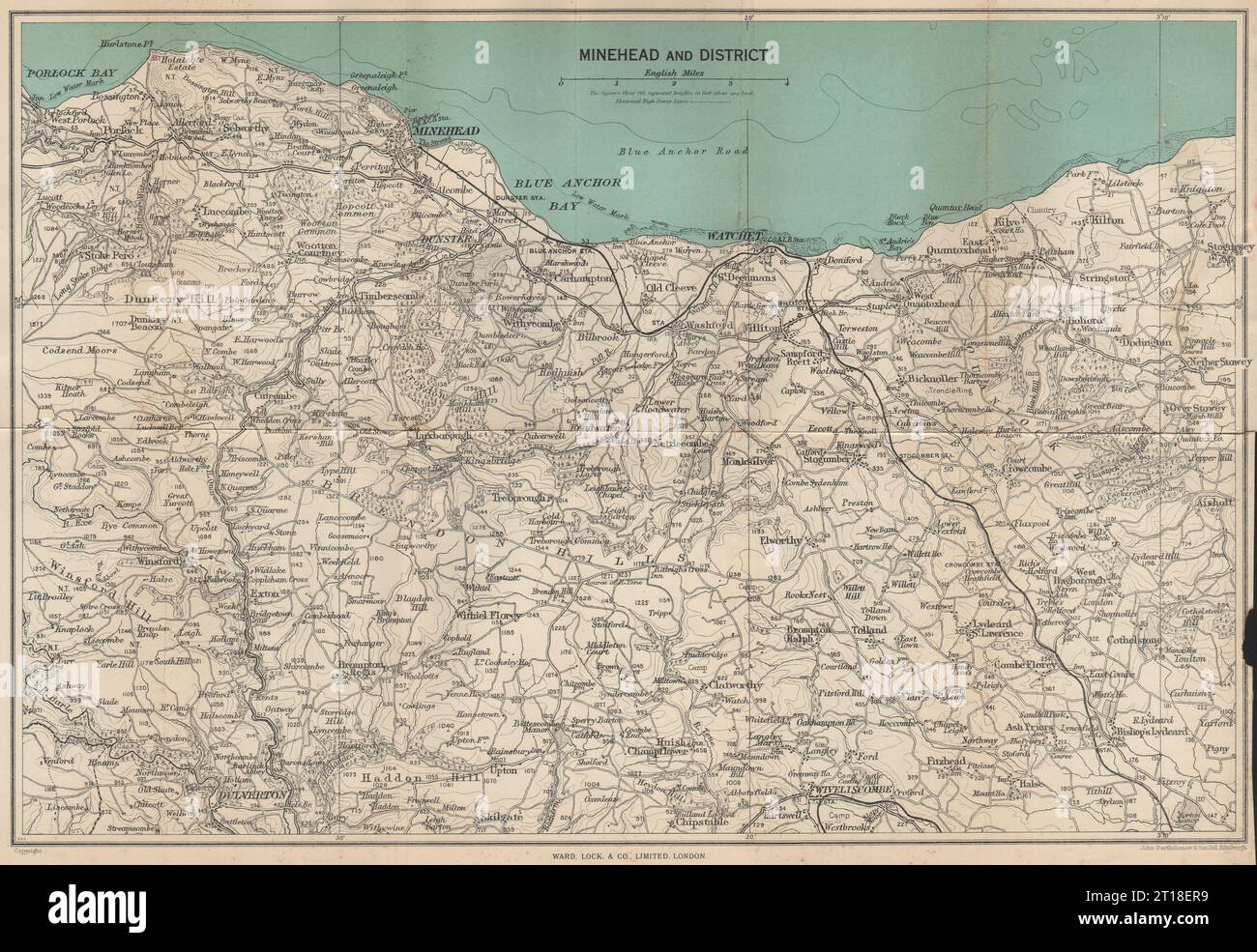 MINEHEAD environs. Exmoor Dunster Dulverton Watchet Somerset. WARD LOCK ...