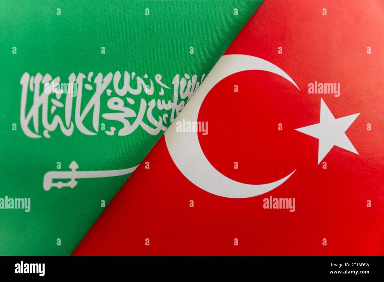 Background of the flags of the saudi arabia, Turkey. The concept of ...