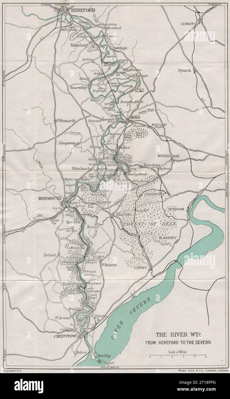 RIVER WYE VALLEY. Hereford-Ross-Monmouth-Chepstow-Severn. WARD LOCK ...