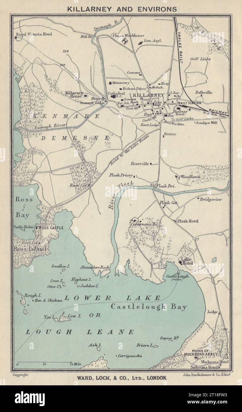 Killarney town map hi-res stock photography and images - Alamy