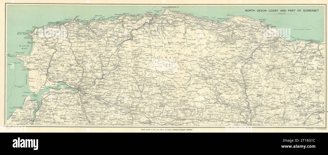 EXMOOR & NORTH/SOMERSET COAST. Bideford Barnstaple Ilfracombe Minehead ...