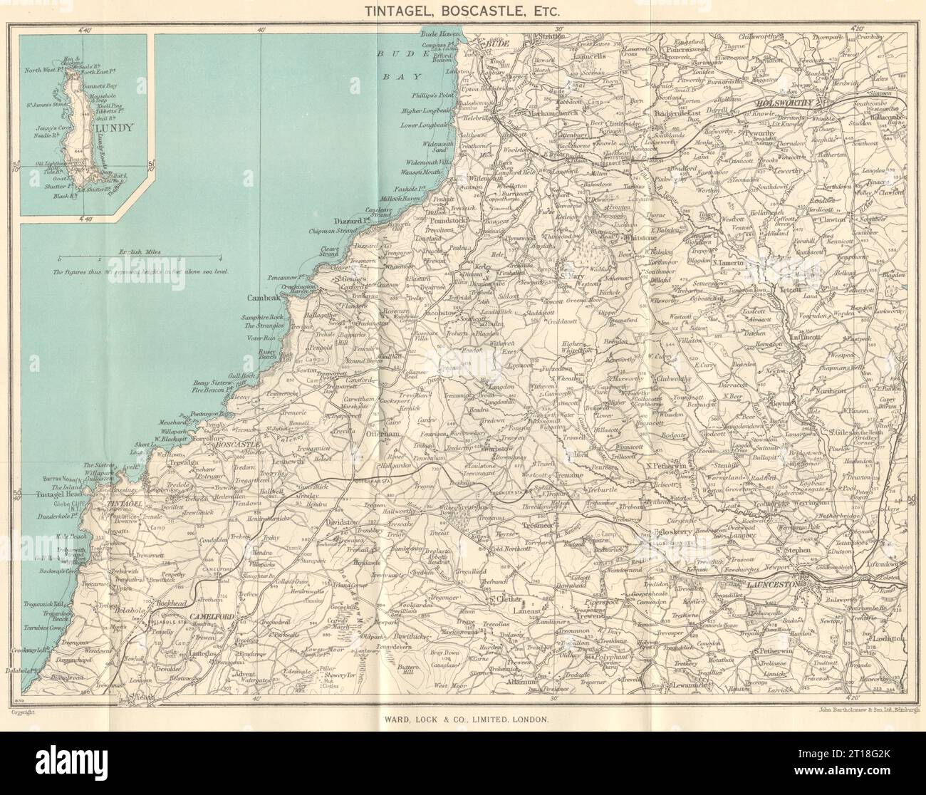Map of boscastle hi-res stock photography and images - Alamy