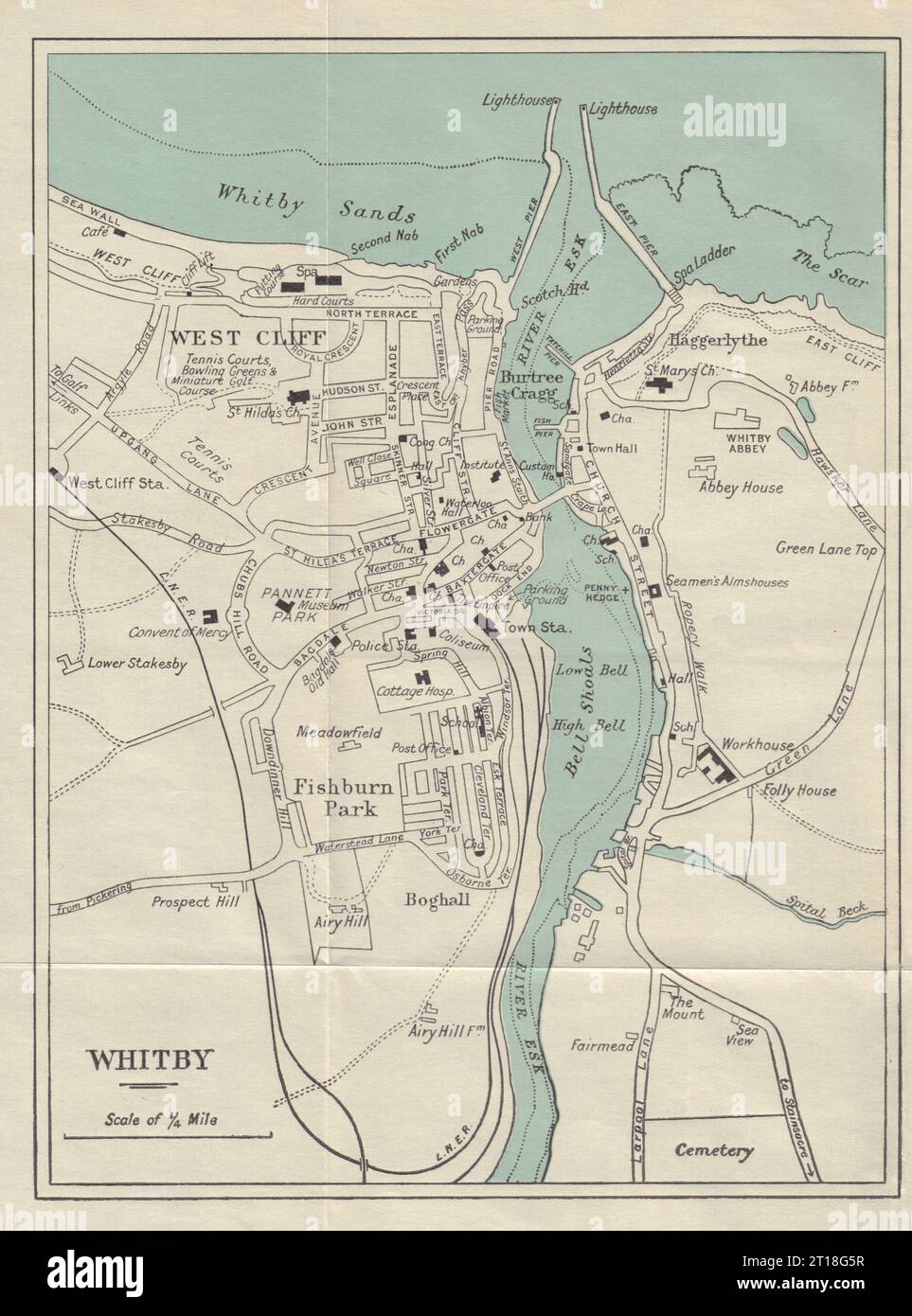 Whitby city map hi-res stock photography and images - Alamy