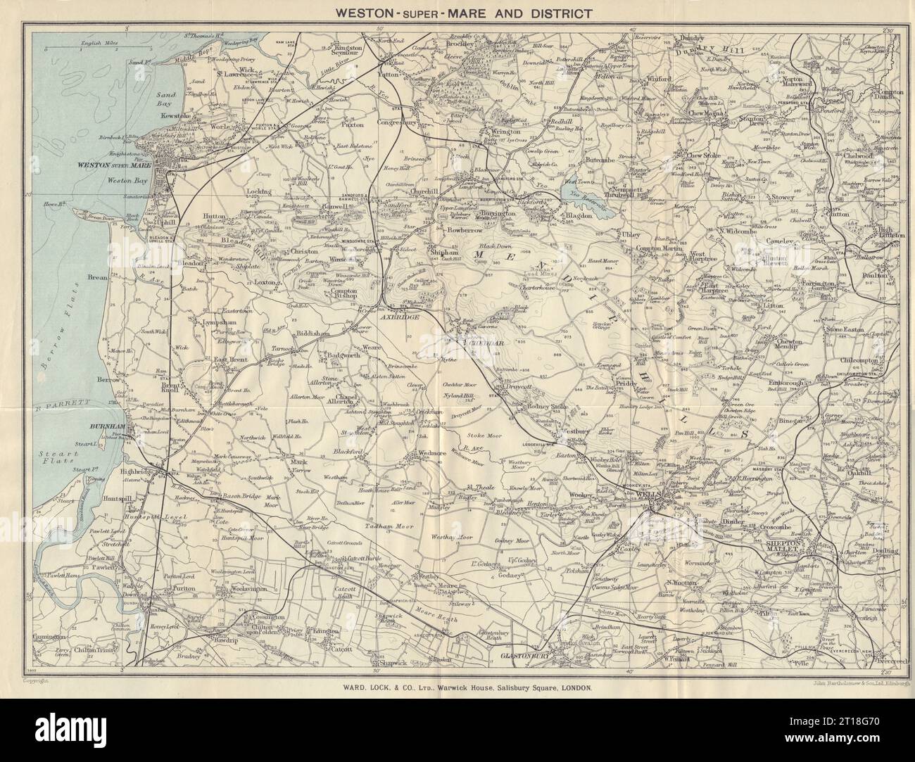 SOMERSET LEVELS & MENDIPS Weston-Super-Mare Wells Glastonbury WARD LOCK ...