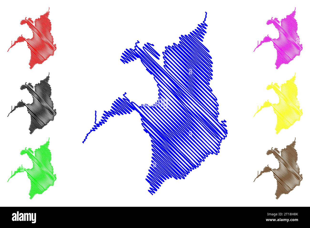 Lake Skagern (Kingdom of Sweden) map vector illustration, scribble ... Lake Skagern (Kingdom of Sweden) map vector illustration, scribble ...