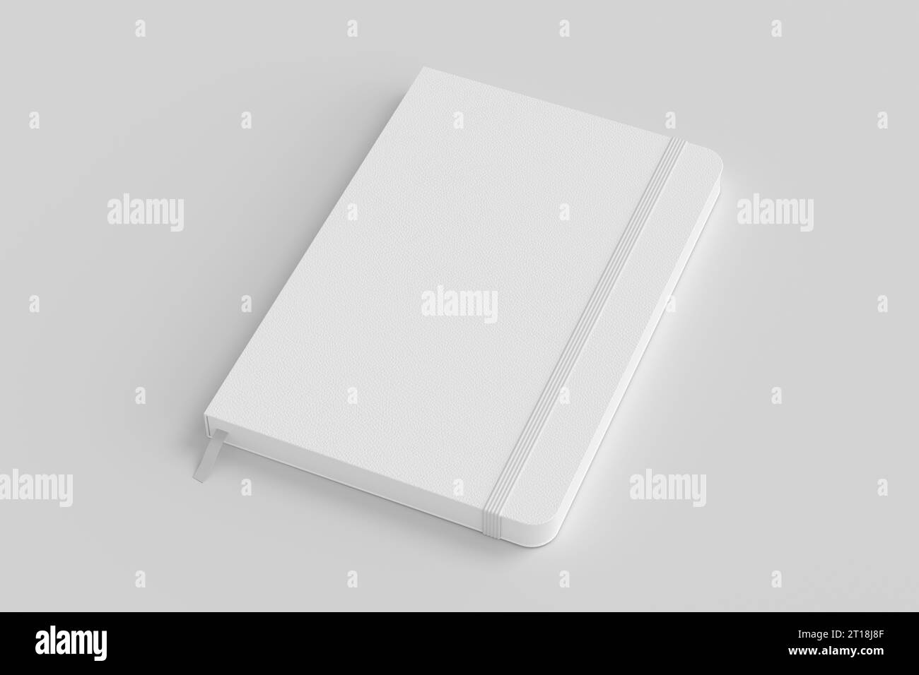 White cover notebook mockup on white background Stock Photo - Alamy