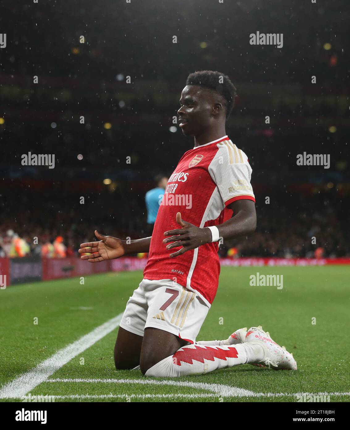 Goal 1 0 Bukayo Saka Of Arsenal Goal Celebration Arsenal V Psv