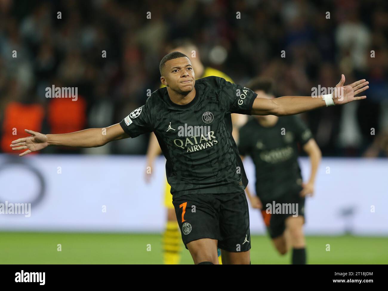 GOAL 1-0, Kylian Mbappe of Paris Saint-Germain goal celebration ...