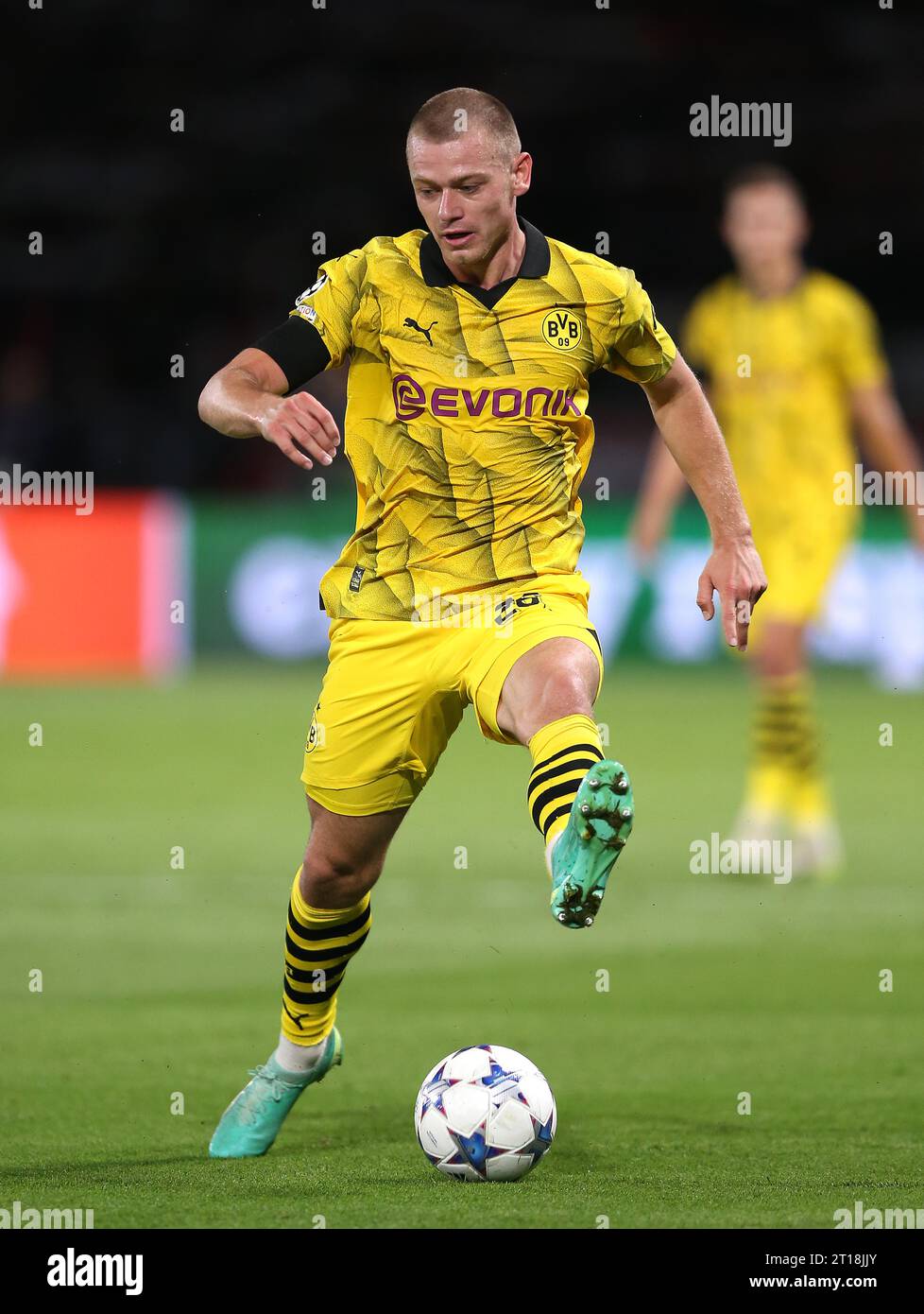 Julian Ryerson of Borussia Dortmund. - Paris Saint-Germain v Borussia ...