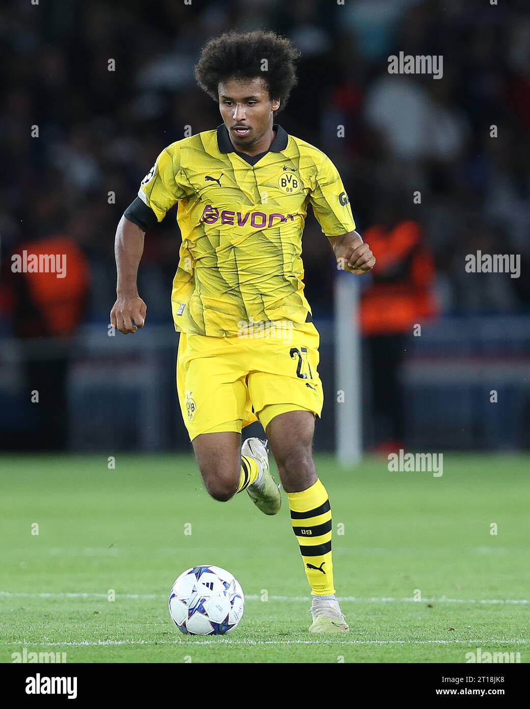 Karim Adeyemi of Borussia Dortmund. - Paris Saint-Germain v Borussia ...