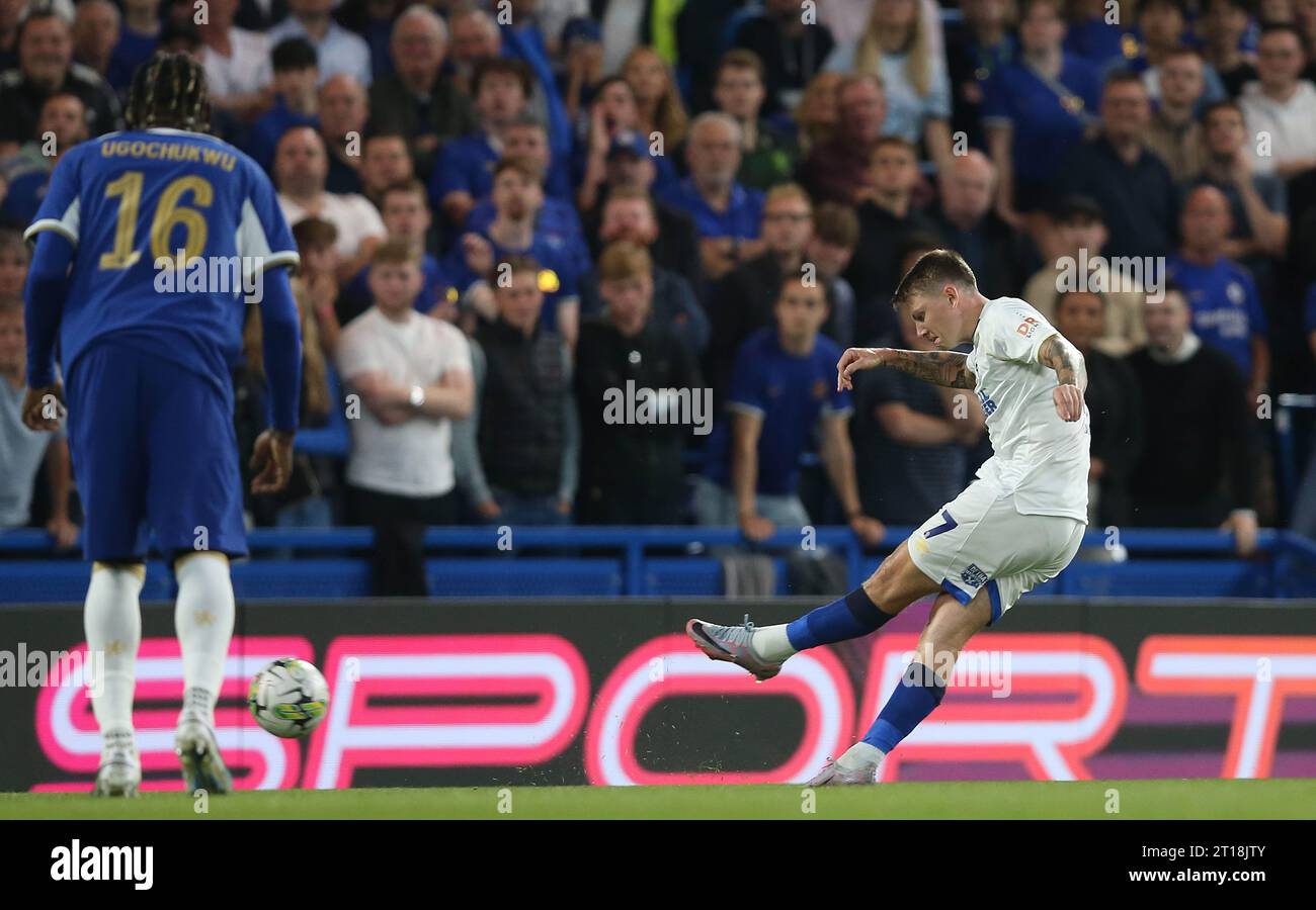 GOAL 1-0, James Tilley of AFC Wimbledon scores a penalty kick ...