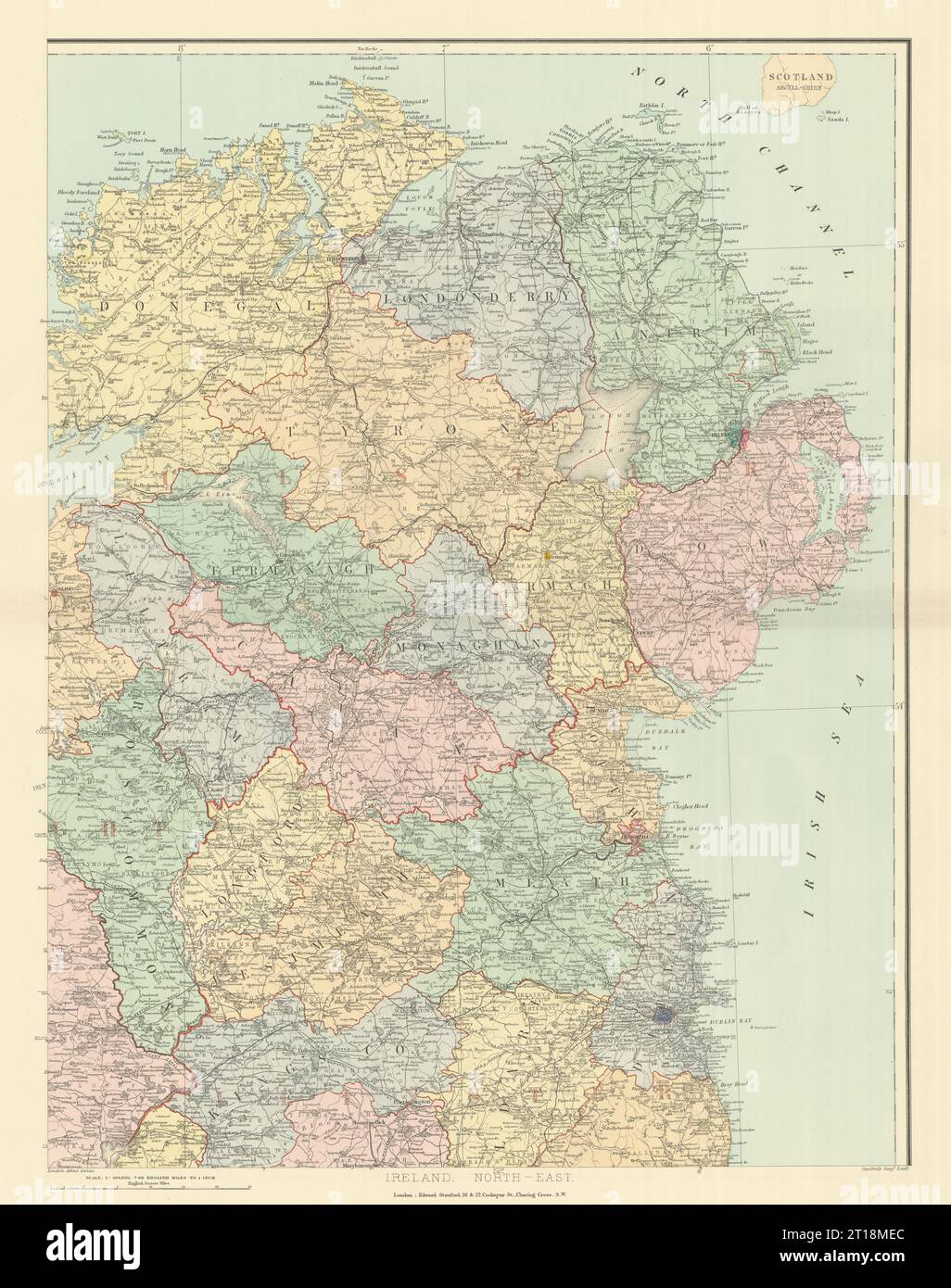 Map of north down ireland hi-res stock photography and images - Alamy