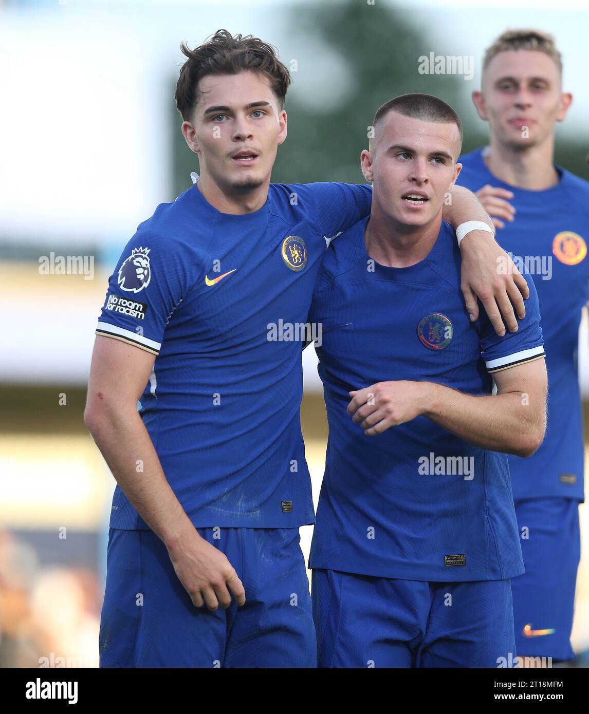 GOAL, Ronnie Stutter of Chelsea U21 goal celebration with Leo ...