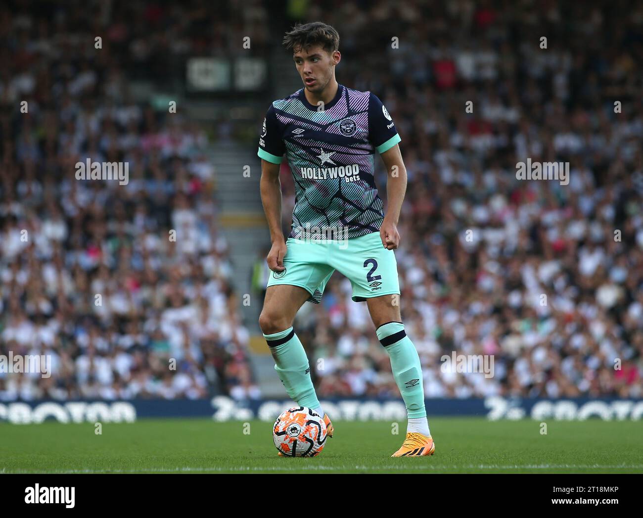 Aaron Hickey of Brentford. - Fulham v Brentford, Premier League, Craven ...