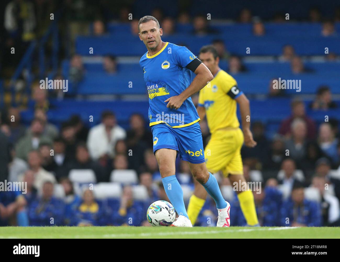 Andriy Shevchenko of The Blue Team. - Yellow Team v Blue Team ...