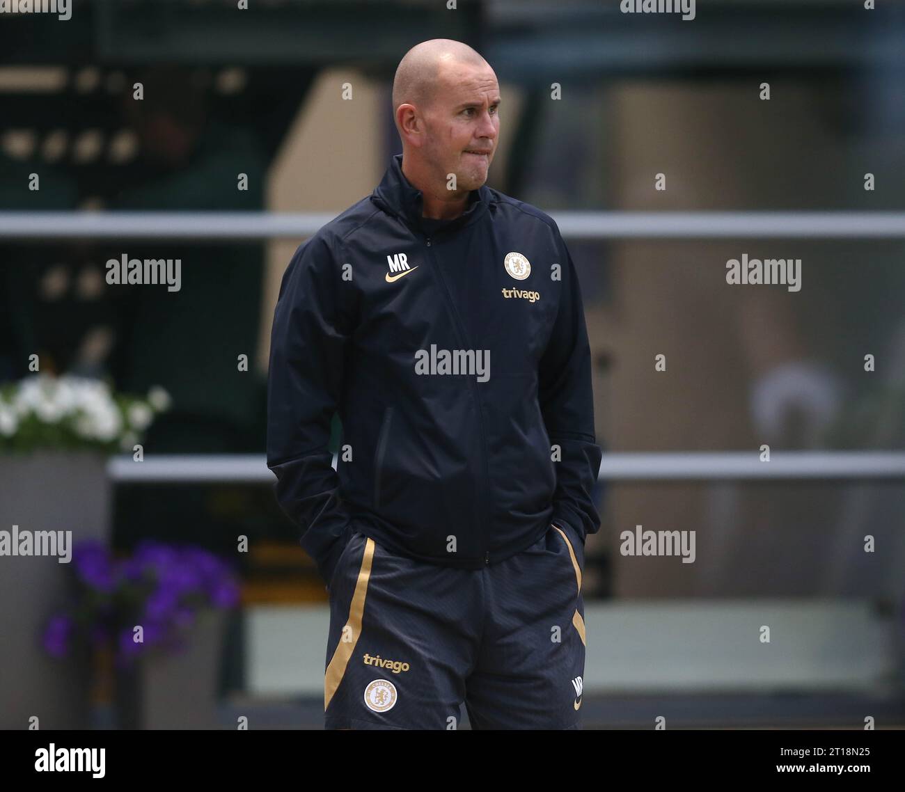 Mark Robinson manager of Chelsea U21. - Chelsea U21 v Brentford B, Pre ...