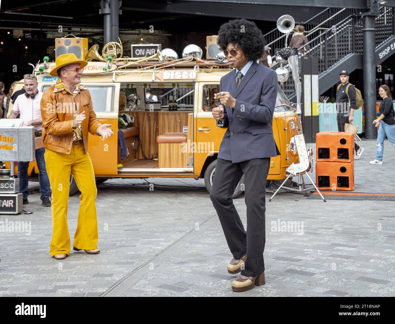 Dancing at the London Classic Car Boot Sale 2023, King's Cross, London ...