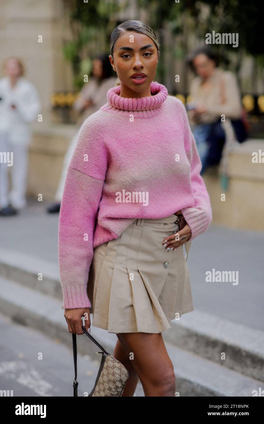 Street style, Lola Thompson arriving at Paul and Joe Spring Summer 2024 ...