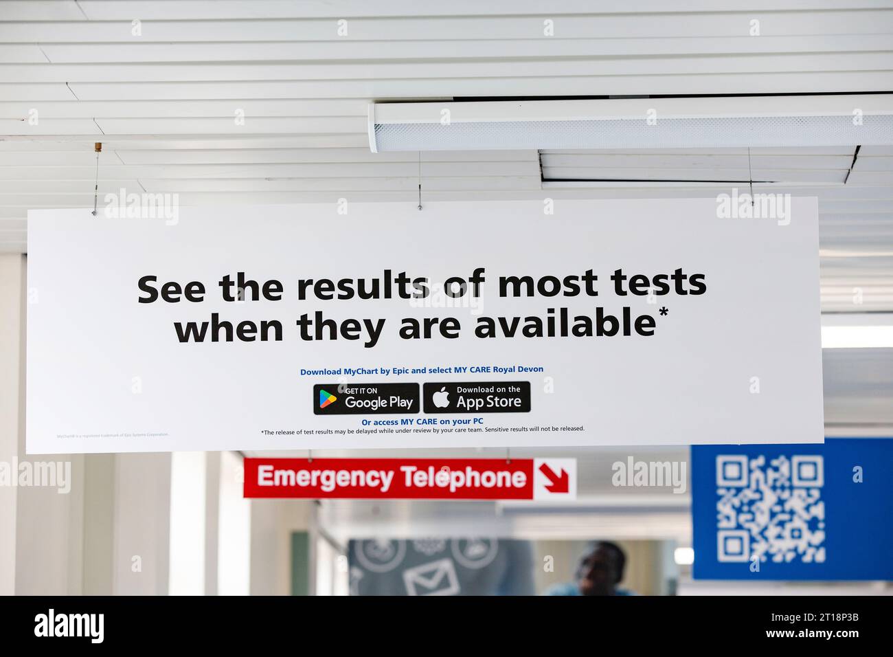 See the results of most tests when they are available signage in R D& E ...