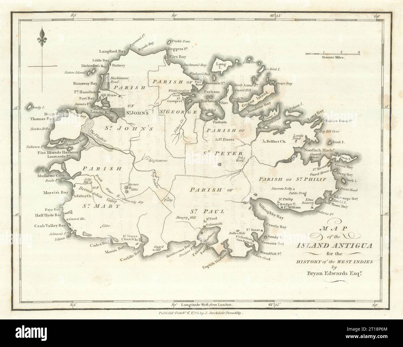 Map of antigua 1794 hi-res stock photography and images - Alamy