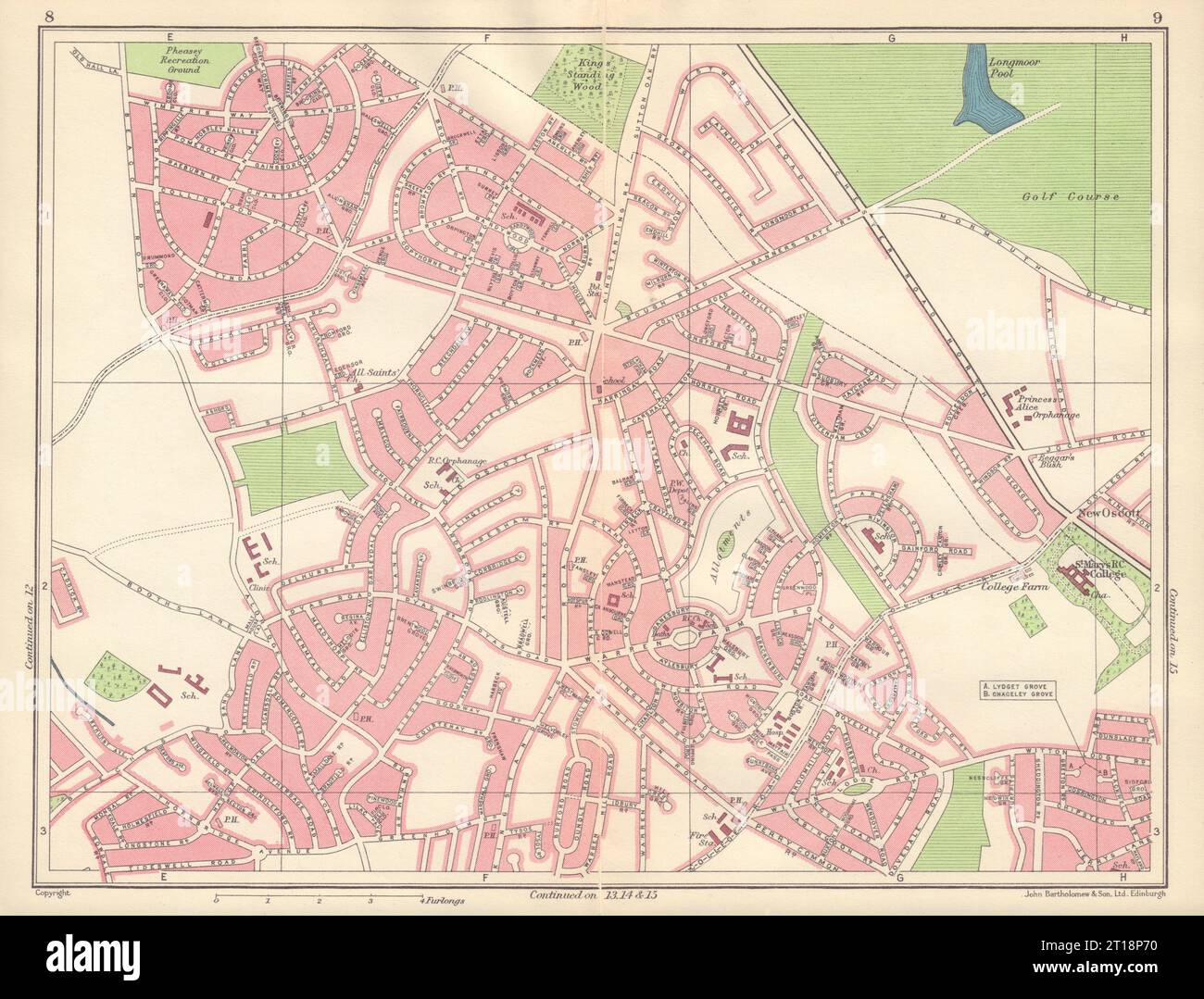 BIRMINGHAM NORTH New Oscott Kingstanding Perry Barr 1954 old vintage ...