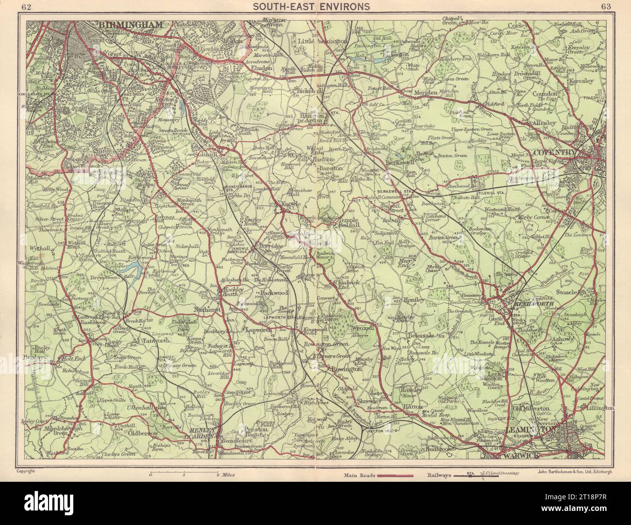 SE BIRMINGHAM environs. Solihull Coventry Leamington Kenilworth Henley ...