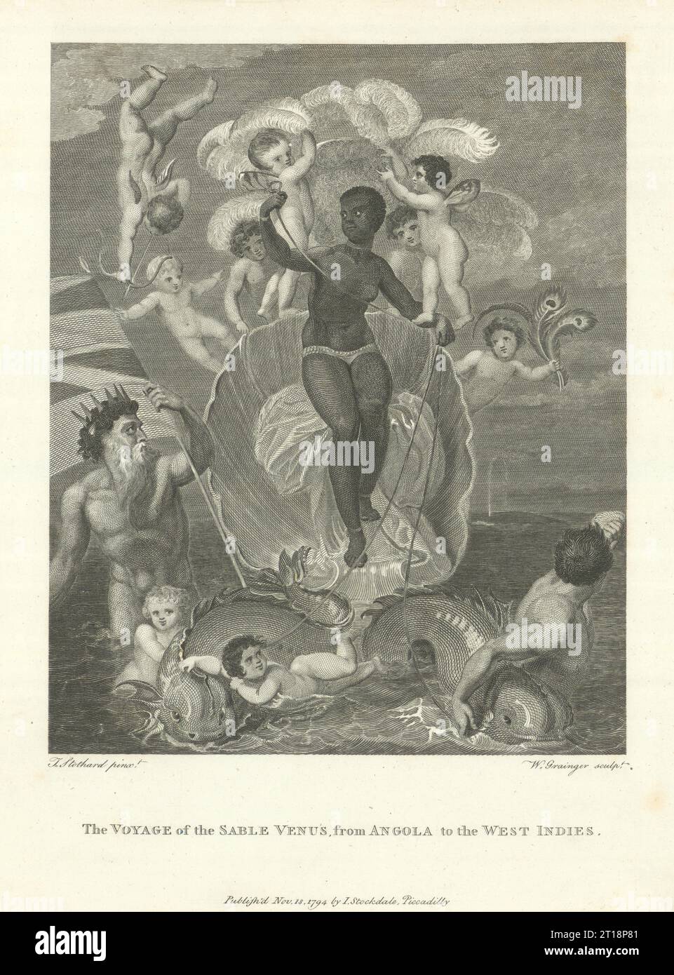 The voyage of the Sable Venus from Angola to the West Indies. STOTHARD 1794 Stock Photo - Alamy