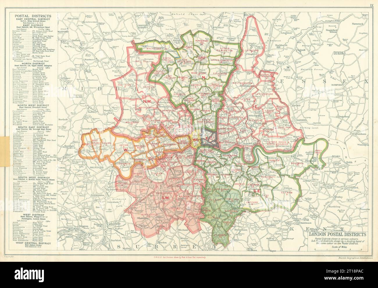 London Postal Code Map Postal Code N16 E2 E17 E10, Bh Postcode Area,