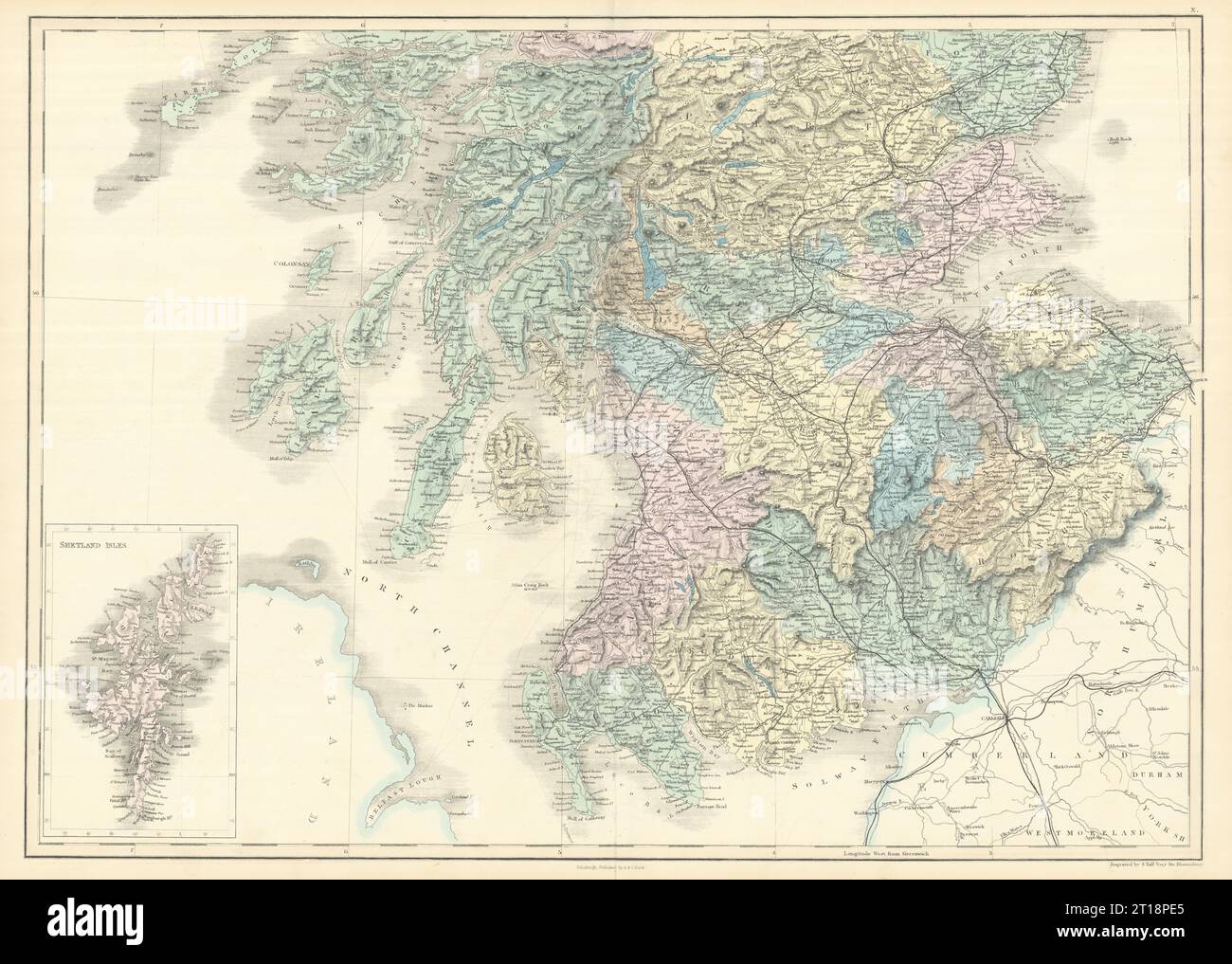Original old map of scotland hi-res stock photography and images - Alamy