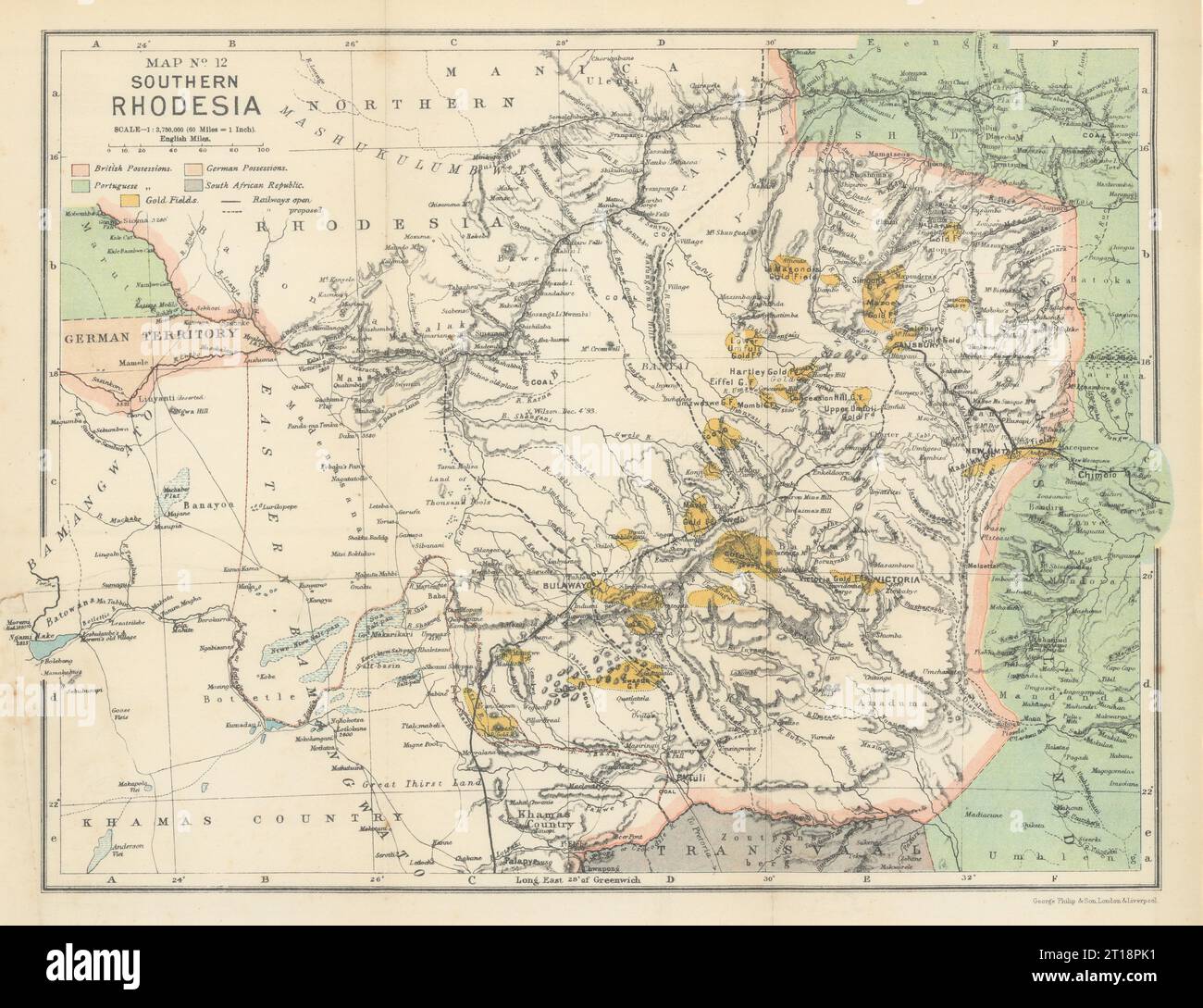 Southern Rhodesia. Matabililand and Mashonaland. Zimbabwe. SAMLER BROWN ...