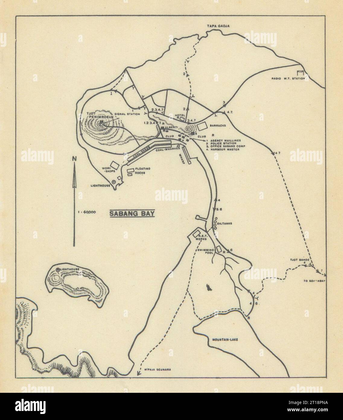 Sabang Bay, We island, Sumatra. Dutch East Indies Indonesia VAN STOCKUM ...